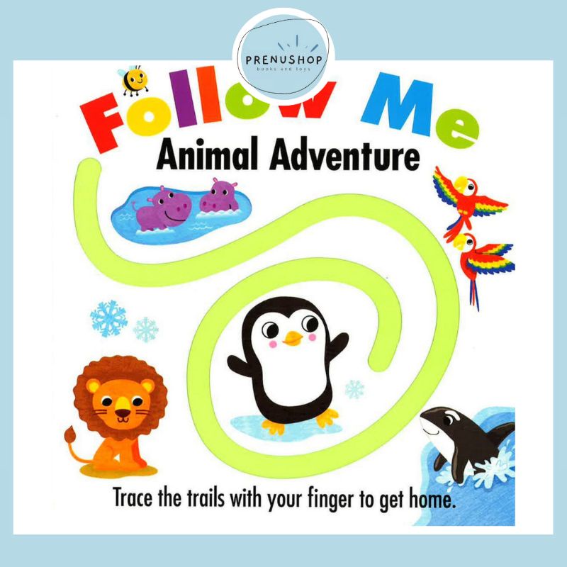Jual Board Book Follow Me: Animal Adventure (Trace the Trails with Your ...