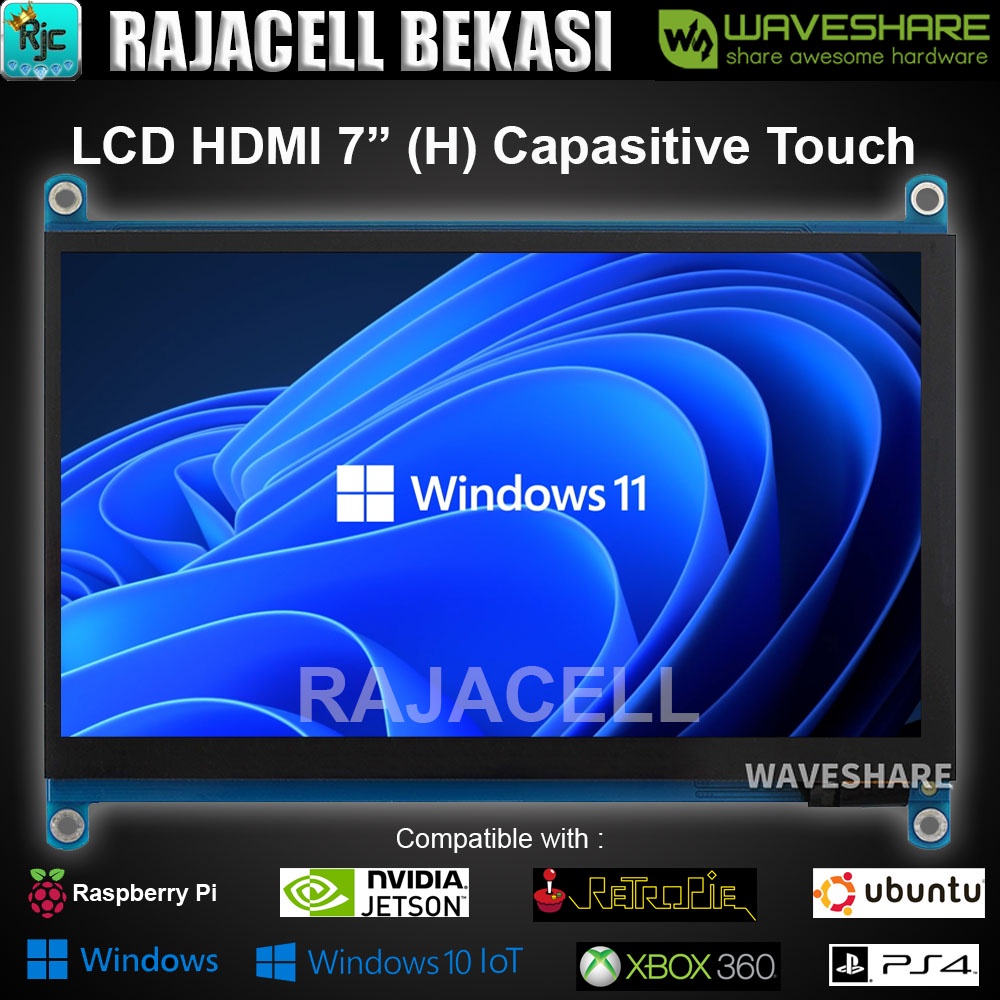 Jual LCD WAVESHARE 7" 7 inch HDMI IPS LCD Capasitive Touchscreen ...