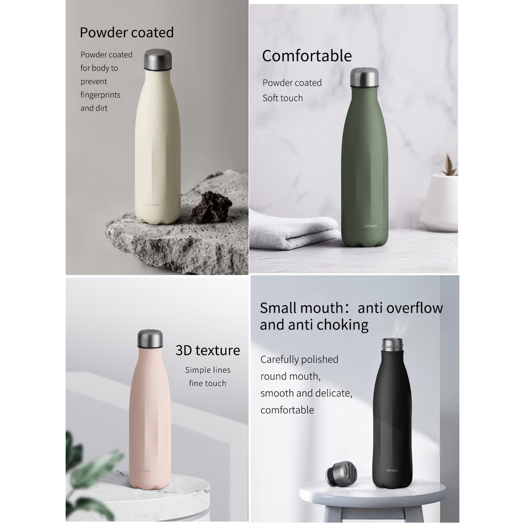 Jual BOTOL MINUM TUMBLER X&W YBC-101 STAINLESS STEEL TAHAN PANAS 500ML ...