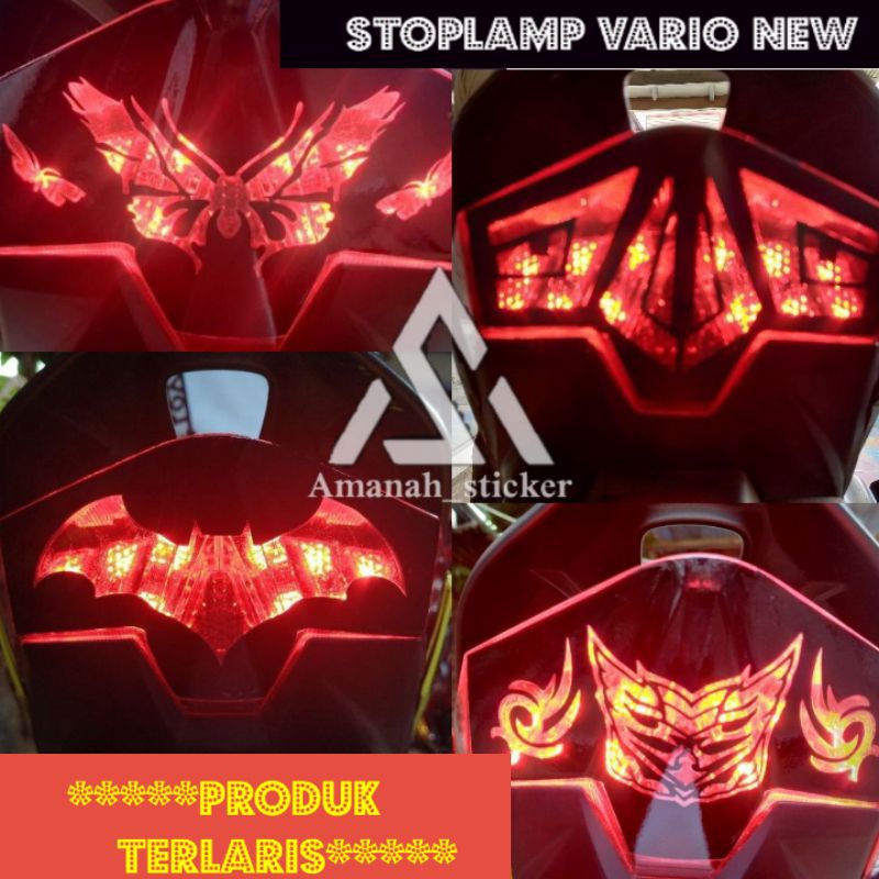 Jual Stiker lampu belakang motor vario 125/150 new/Stiker stoplamp new ...