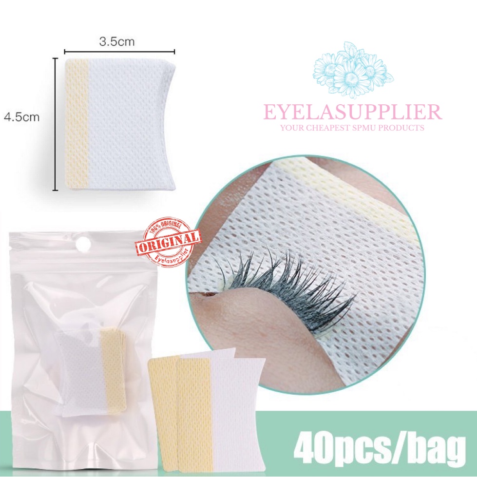 Jual 40 pcs Cotton Pads Eyepatch Non Woven Eyelash Extension Tint Lash ...