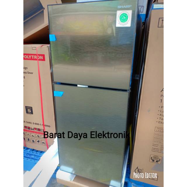 Jual Kulkas Sharp 2 Pintu SJ-246XG-MR/MG Kulkas Tempered Glass [2 Pintu ...