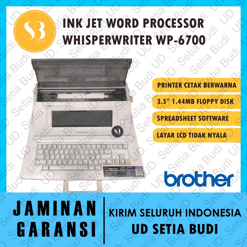 Jual Printer Ink Jet Word Processor Brother WP 6700 CJ Made in Japan ...