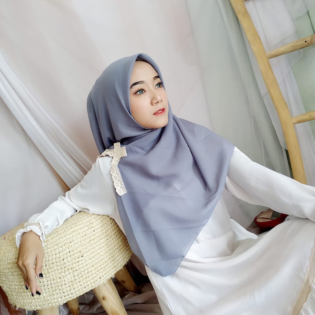 Jual S4 hijab segitiga instan renda | Shopee Indonesia