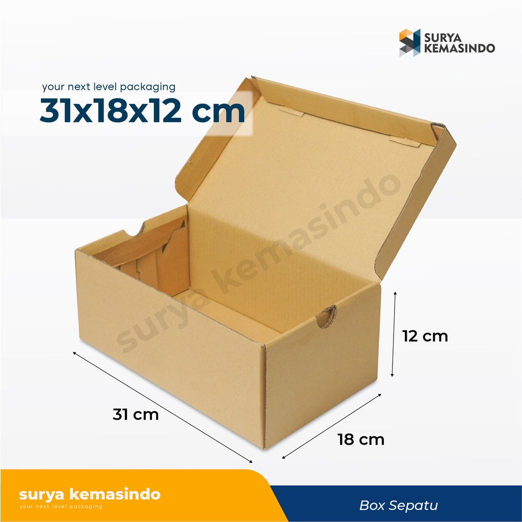 Jual Box 31x18x12 cm (Box Sepatu) Kardus/Karton/kemasan/packing ...