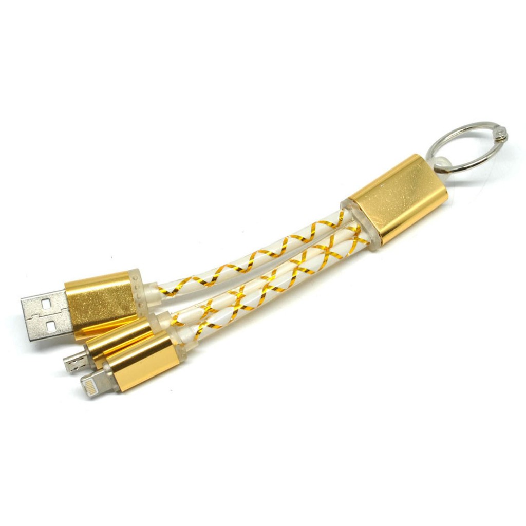 Jual Kabel Fiber Key Ring 2 in 1 Micro USB & Lightning [Gadget.Nation ...