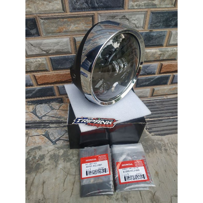 Jual Lampu DAYMAKER 7 inch 19 led tiger set batok original baru AHM ...