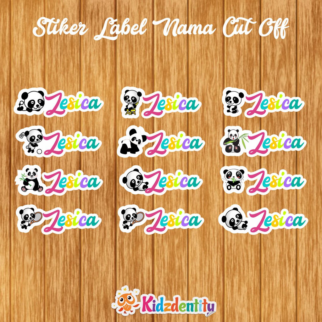 Jual STIKER NAMA CUT OFF CUTE PANDA | Shopee Indonesia