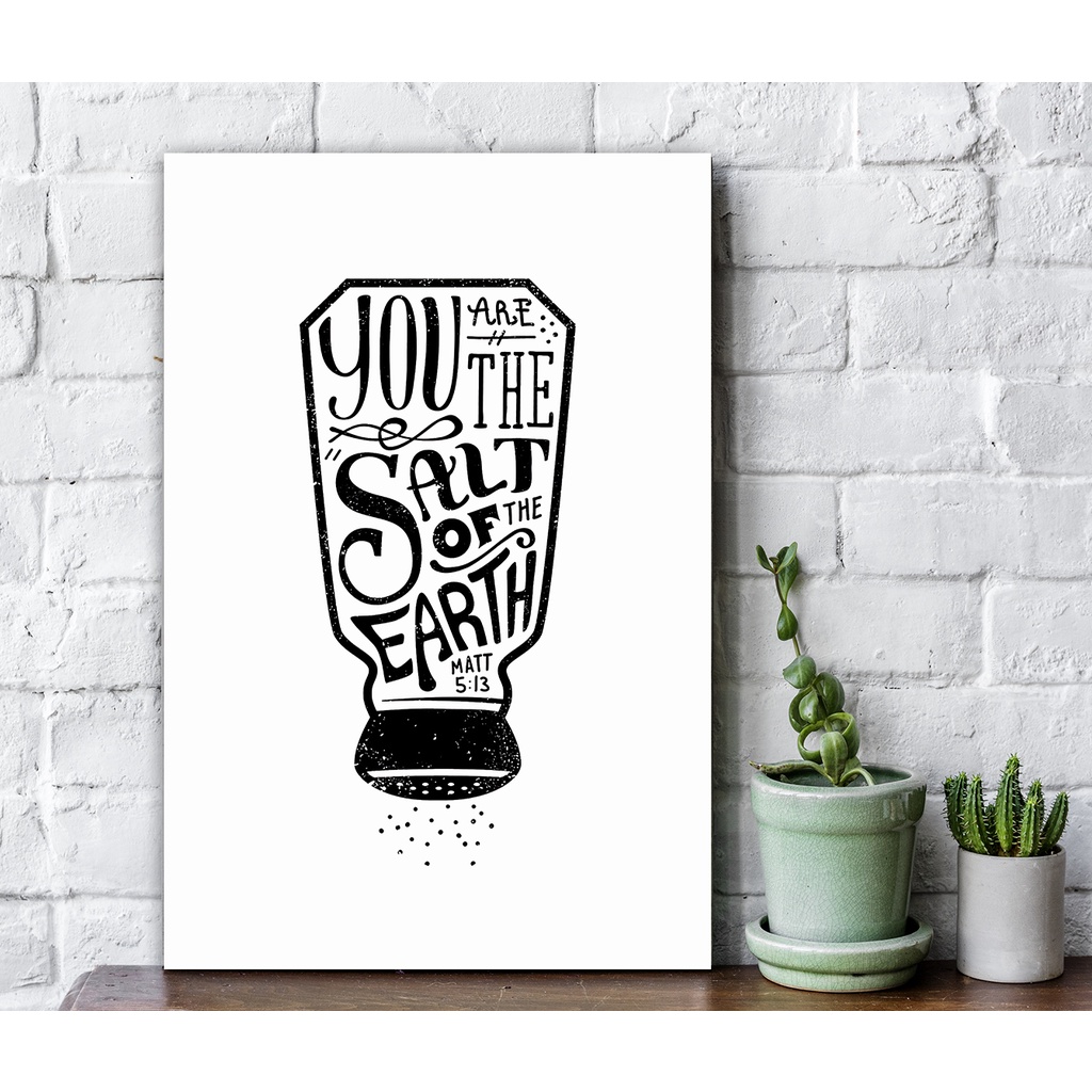 Jual hiasan dinding garam dan terang / quote bible verse salt & light ...