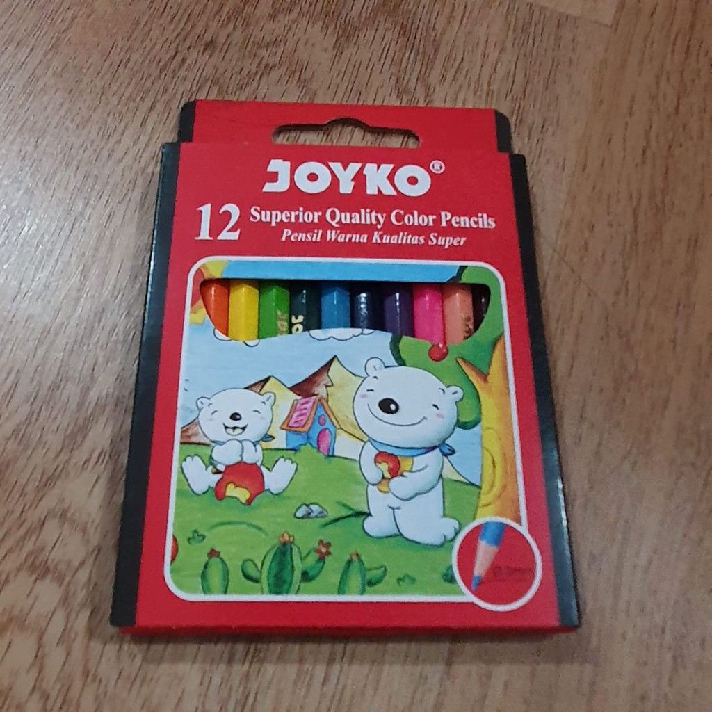 Jual PENSIL WARNA JOYKO PENDEK 12 WARNA JOYKO / PENSIL WARNA PENDEK 12 ...