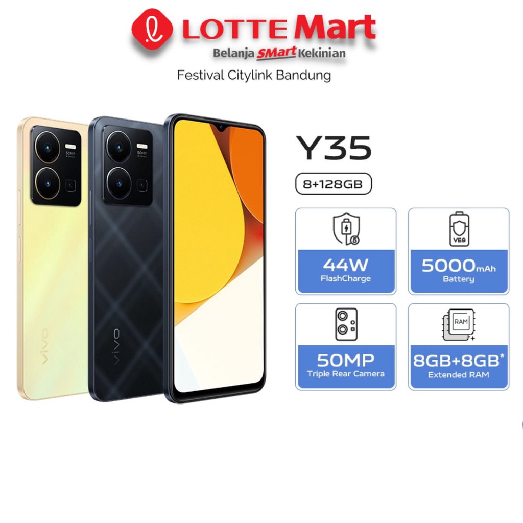 Jual VIVO Y35 8/128 Garansi Resmi & Original | Shopee Indonesia