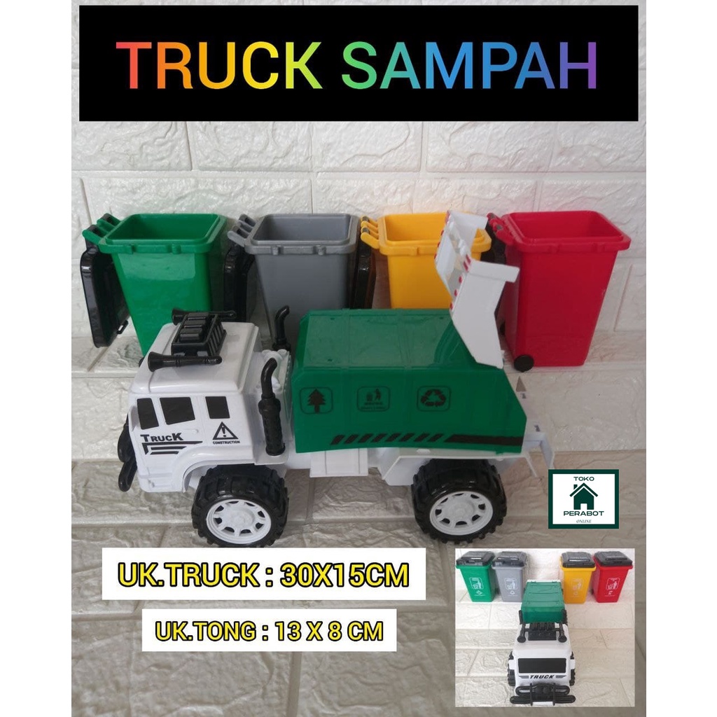 Jual Mainan truck sampah jumbo - mainan tempat sampah dan truk | Shopee ...