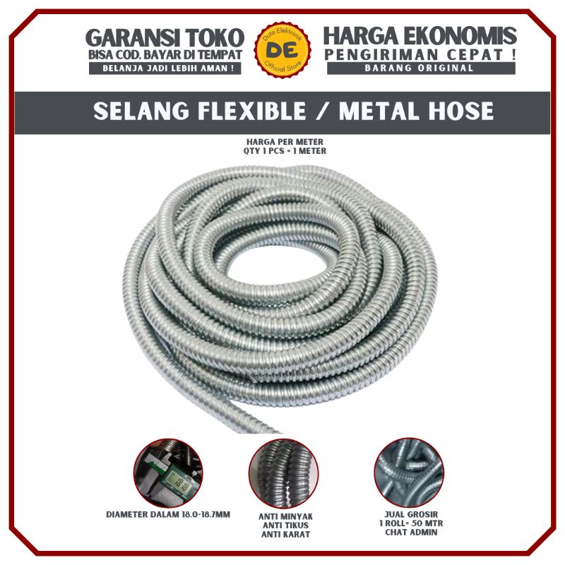 Jual Besi Selongsong / Pelindung Selang Gas / Metal Hose Cover / Selang ...