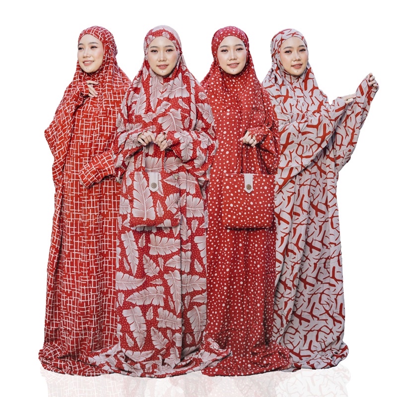 Jual Mukena Terusan Hadramaut Orange Milo 2 | Shopee Indonesia
