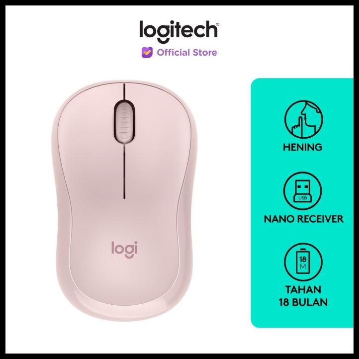 Jual Logitech M220 Mouse Wireless Silent Click - Rose | Shopee Indonesia