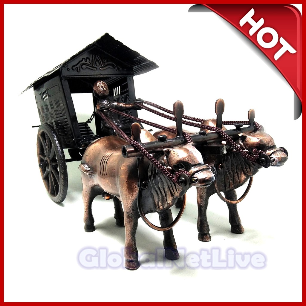 Jual Miniatur Gerobak Sapi Logam Antik | Cikar P33 | Pajangan dekorasi ...