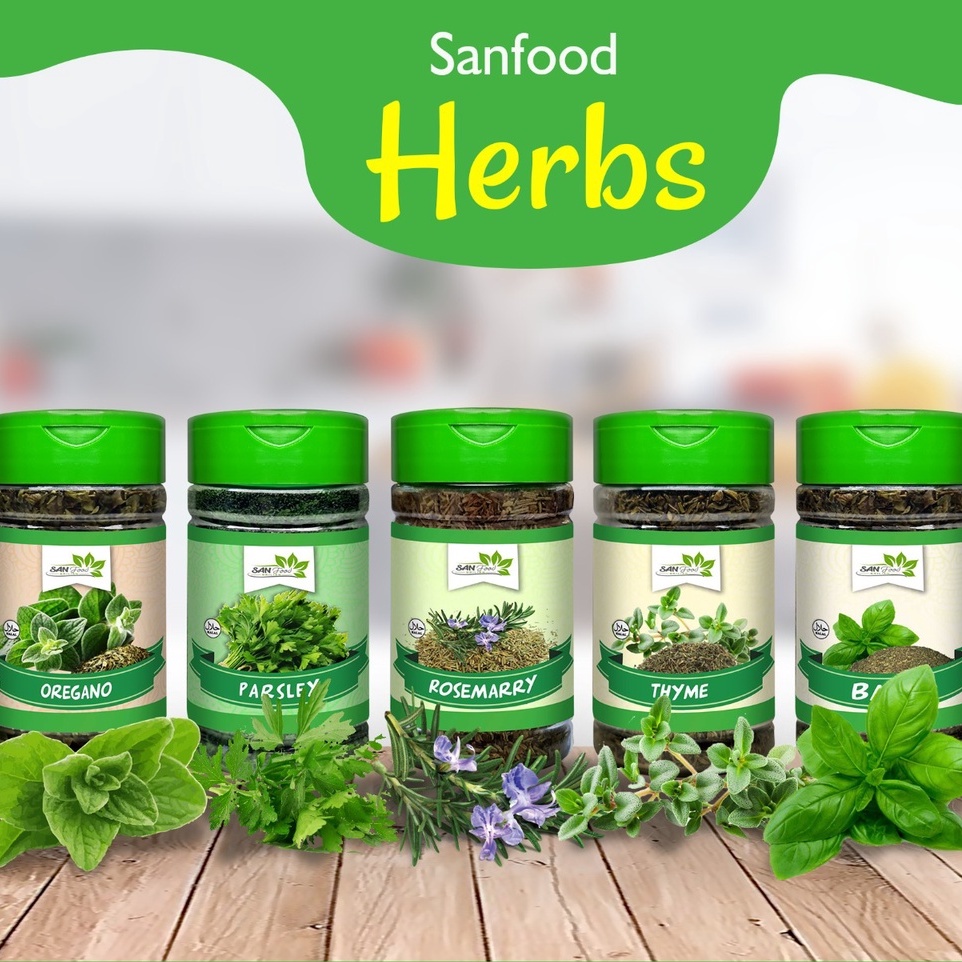 Jual Sanfood Herba Herbs Herb All Varian Basil, Parsley, Oregano, Thyme ...