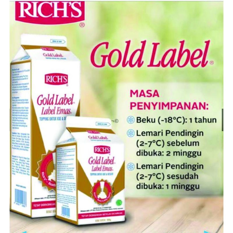 Jual RICH'S GOLD LABEL 500 G | Shopee Indonesia