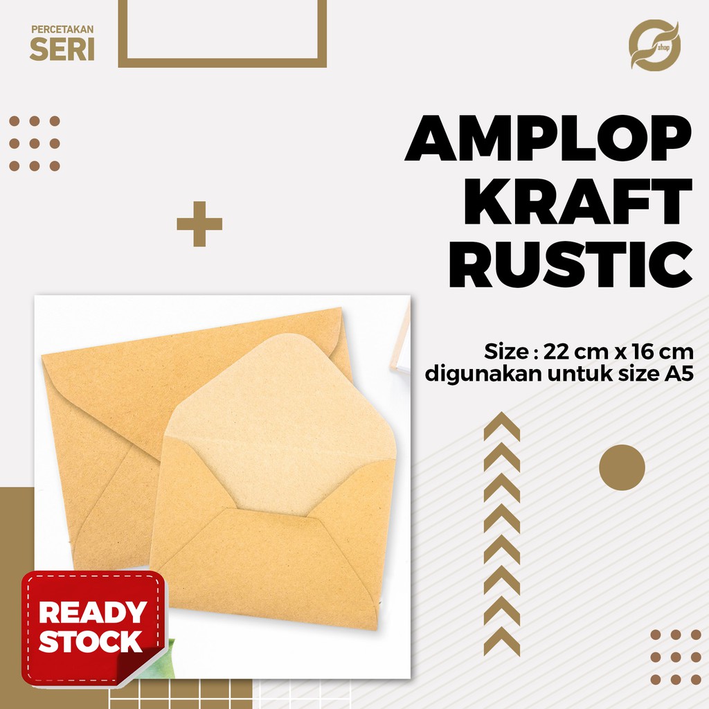 Jual Amplop A5 rustic vintage Kraft paper polos | Shopee Indonesia