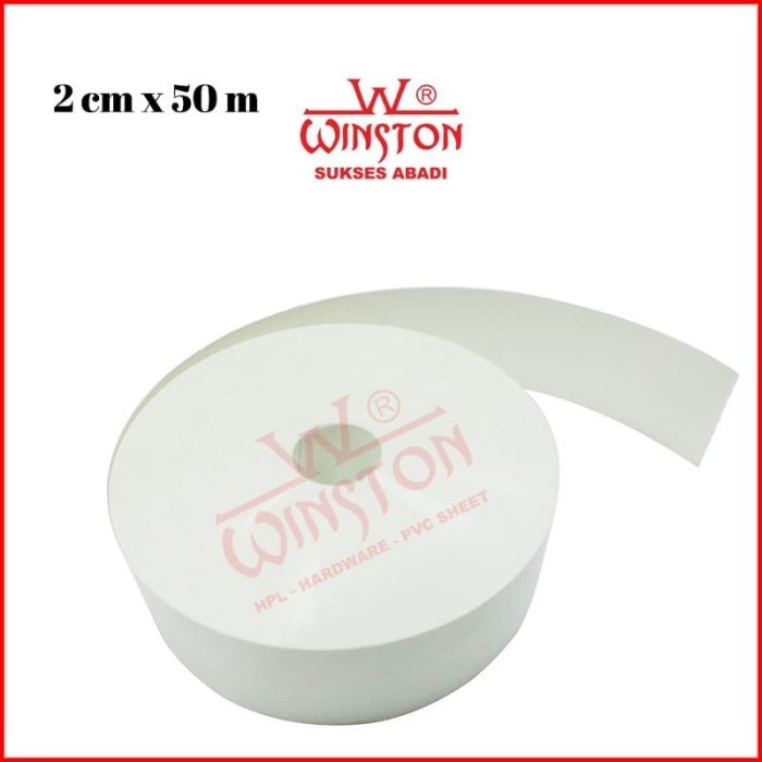 Jual 50 meter Vinyl Vinil Putih Dop Dof Edging Putih Plimir PVC Roll 20 ...