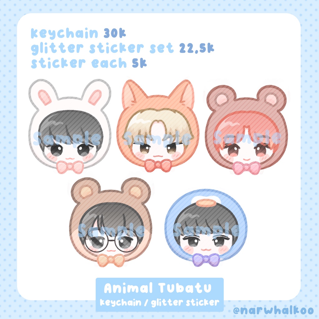 Jual TXT Animal Tubatu Glitter Sticker | Shopee Indonesia