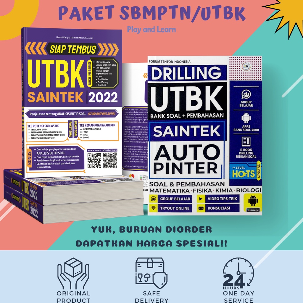 Jual BUKU DRILLING UTBK SAINTEK AUTO PINTER // Siap tembus UTBK SAINTEK 2022 | Shopee Indonesia