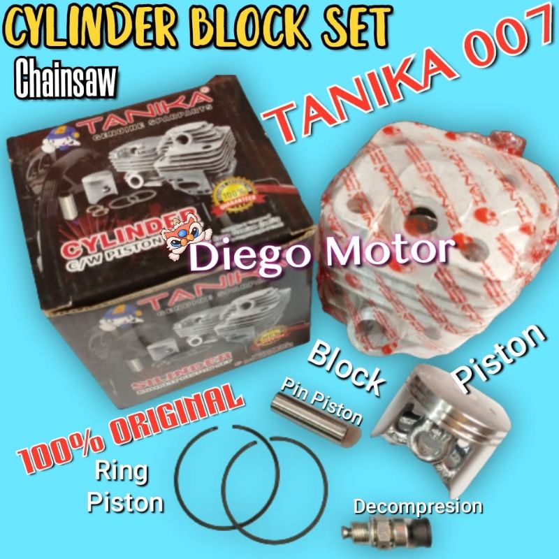 Jual TANIKA 007 Cylinder Blok Assy Silinder Boringan Mesin Chainsaw ...