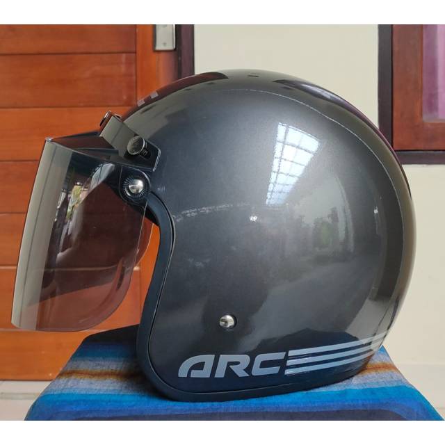 Jual Helm ARC premium (abu glossy) | Shopee Indonesia