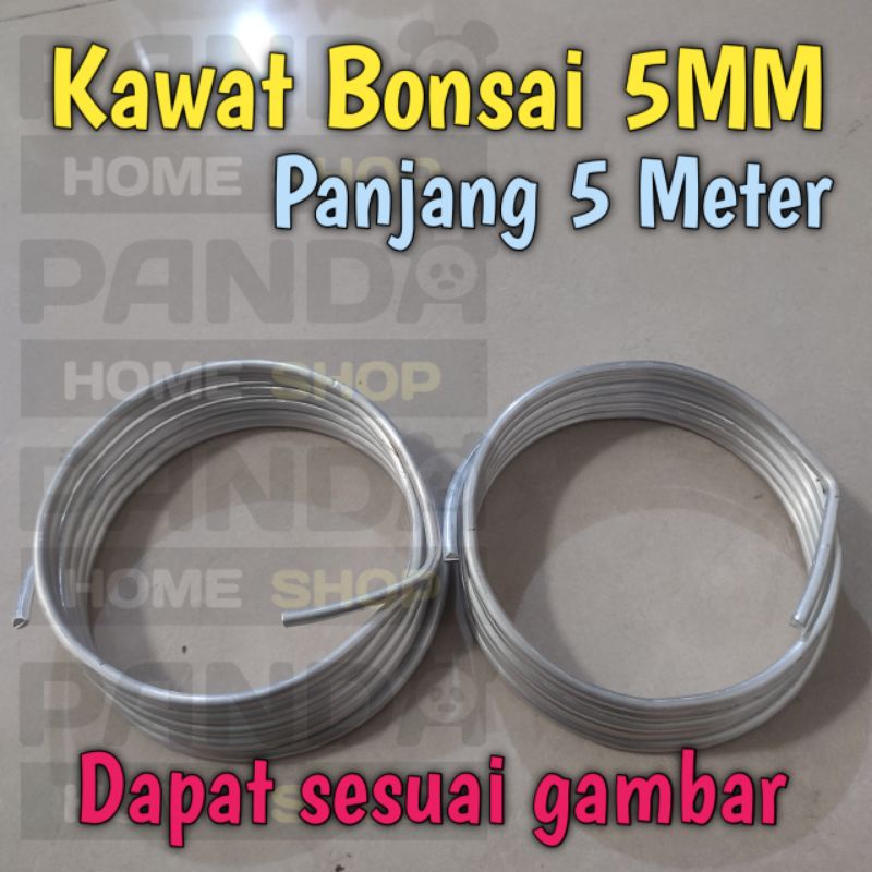 Jual Kawat Bonsai Doff 5MM panjang 5meter(2,5m+2,5m) | Shopee Indonesia