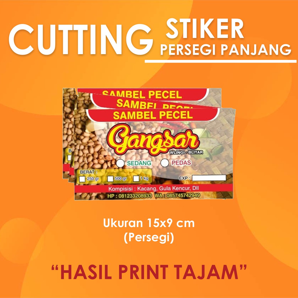 Jual Cetak Cutting Label Persegi Panjang II Label Sticker Olshop Custom ...