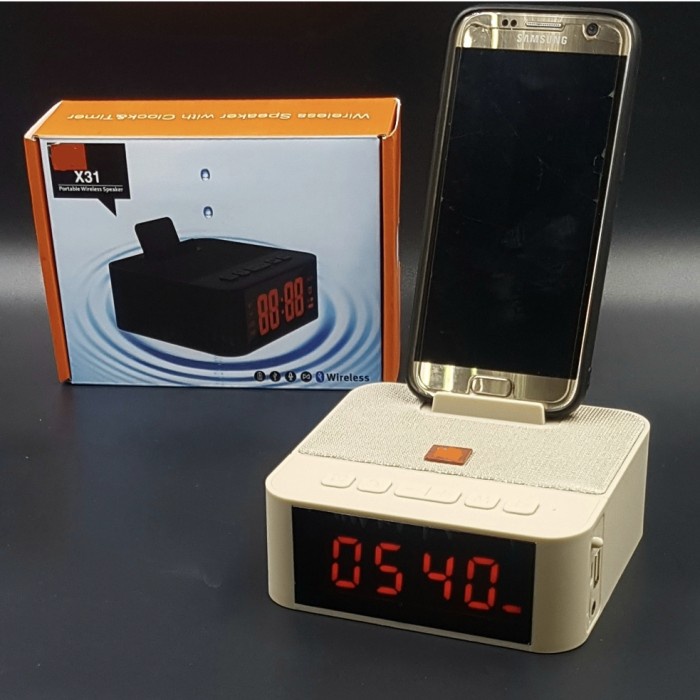 Jual SPEAKER BLUETOOTH PORTABLE TIMER JAM X31 DIGITAL CLOCK ALARM LCD ...