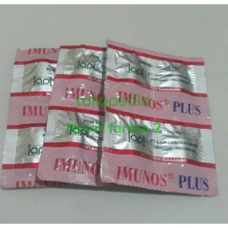 Jual Imunos plus tablet strip isi 4 kaplet | Shopee Indonesia