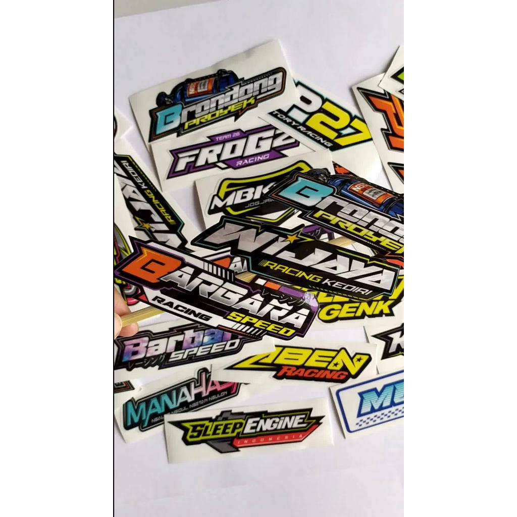 Jual stiker racing / sticker team balap viral / sticker bengkel ...