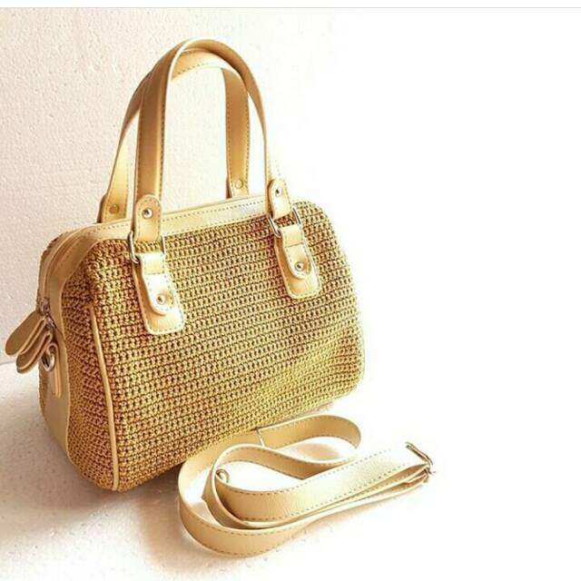 Jual Tas Rajut Tabung Eksklusif Nilon Handmade Tas Kondangan | Shopee ...