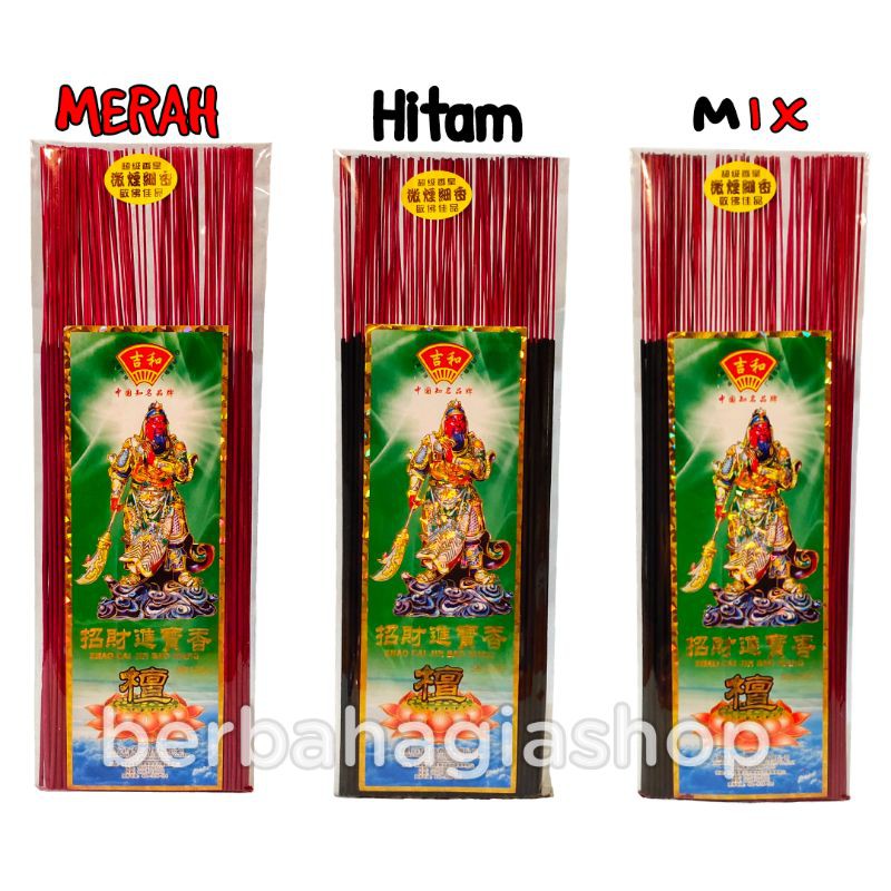Jual Hio Dupa Stik Merah Dan Hitam Wangi Isi 100 Batang Super Kwan Kong ...