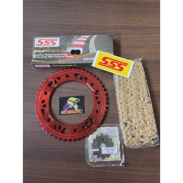 Jual Gear Set Merah Set Rantai Gold CRF 150L Supermoto Harian Trabas ...