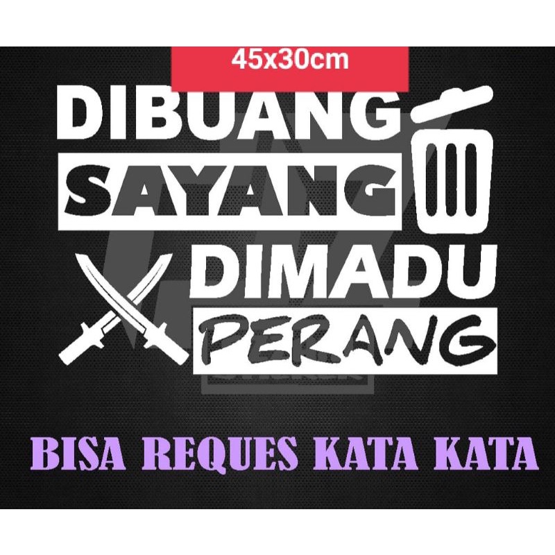 Jual STICKER CUTTING KATA KATA LUCU UNTUK KACA PINTU ATAU PINTU TRUCK ...