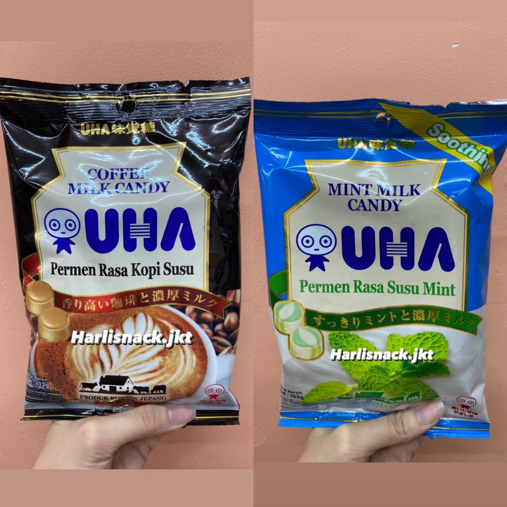 Jual 103g UHA COFFEE MILK CANDY / MINT MILK CANDY | Shopee Indonesia