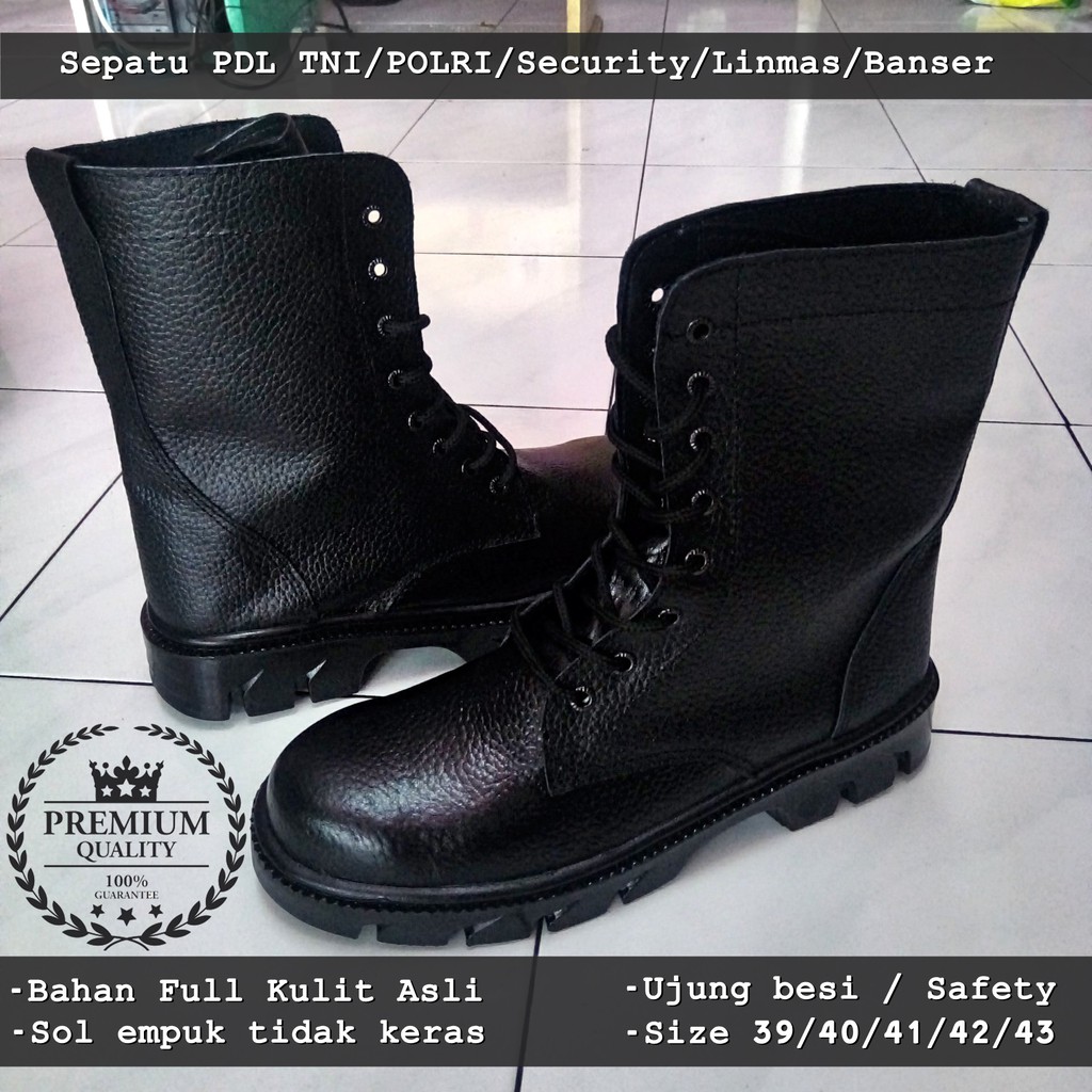 Jual Sepatu PDL militer TNI POLRI Security satpam Linmas Banser Akpol ...