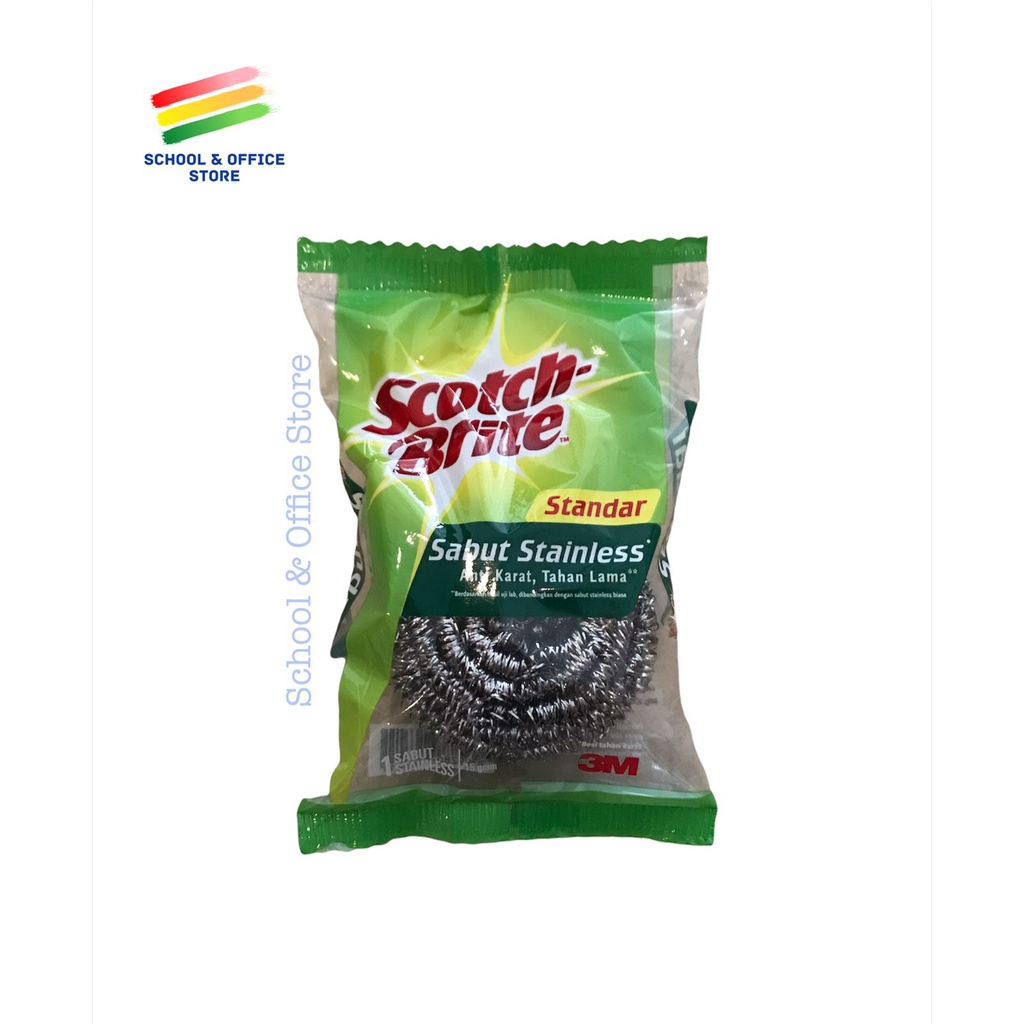 Jual 3M Scotch Brite Sabut Stainless Cuci Peralatan Masak Standar ...