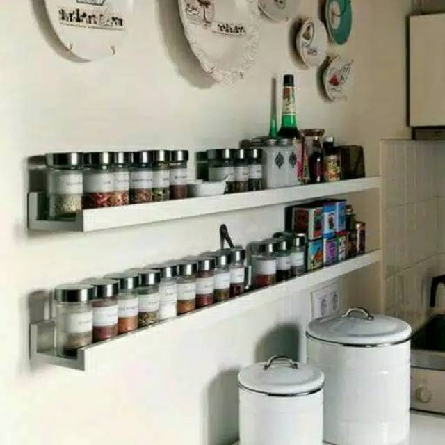 Jual rak bumbu , ambalan bumbu , rak dinding , ambalan dinding 1set ...