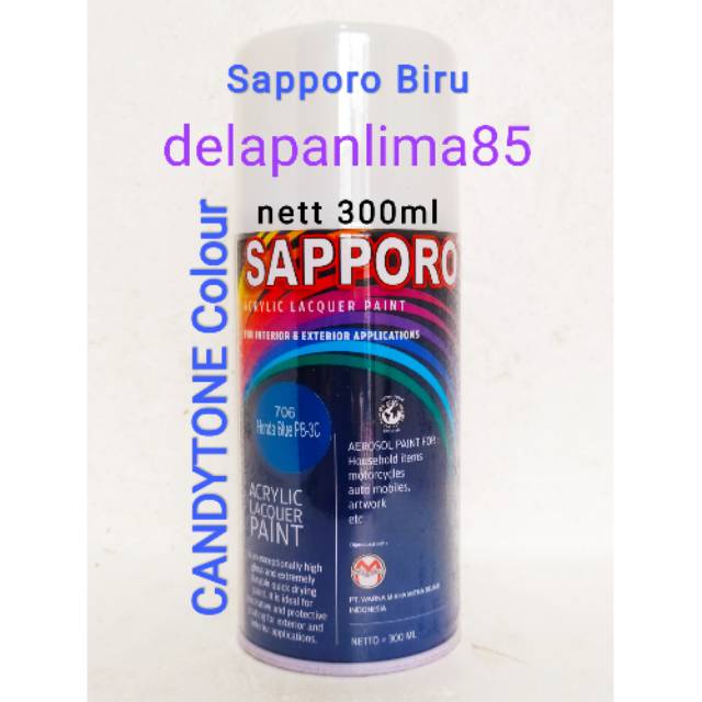 Jual Sapporo Honda Blue PB-3C 706/candy blue/cat semprot/pylox/pylok ...