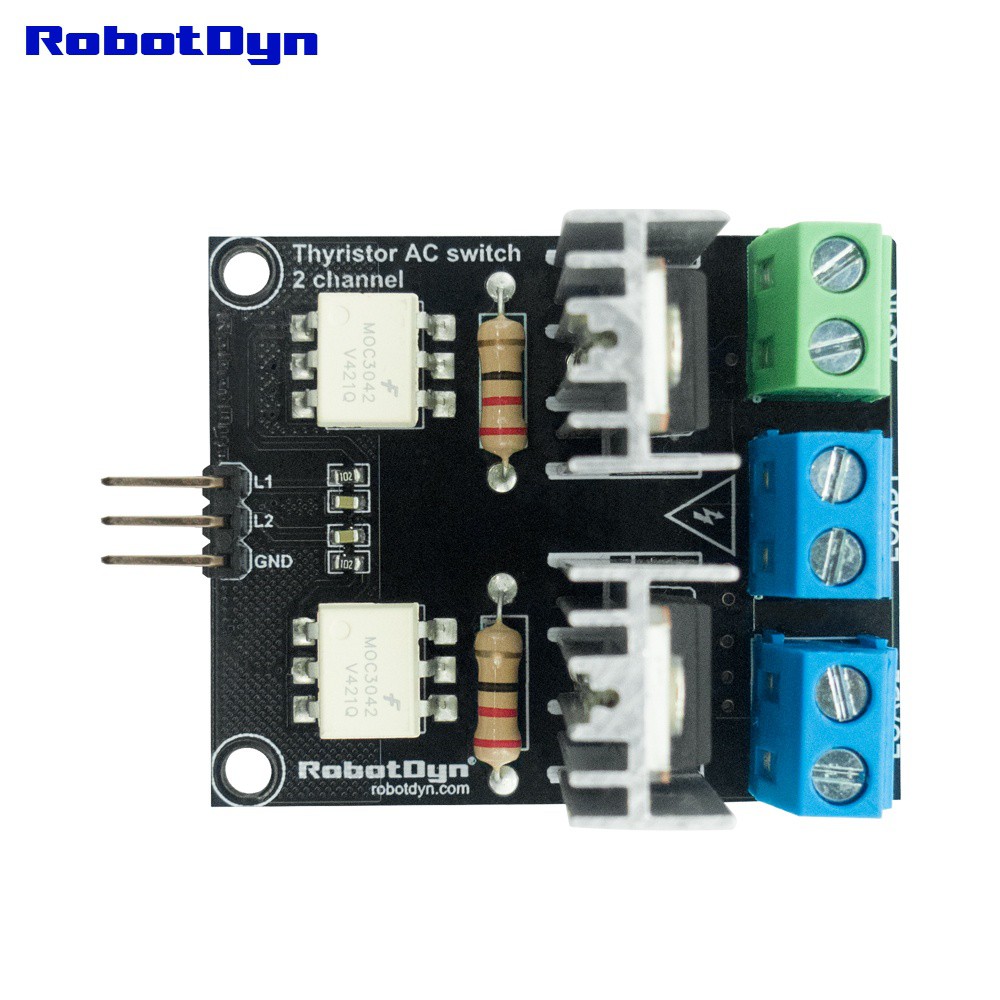 Jual ROBOTDYN 2 CHANNEL THYRISTOR AC 220V 110V 5A PEAK 10A SWITCH ...