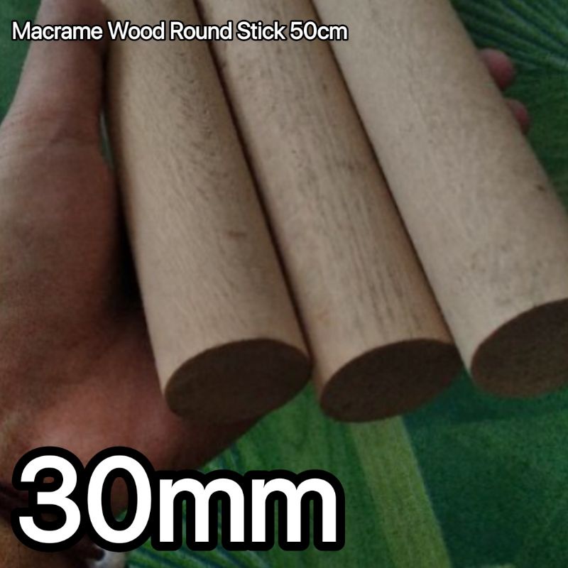 Jual Macrame Wood Round Stick - Stik Kayu Bulat Lingkaran Dowel ...