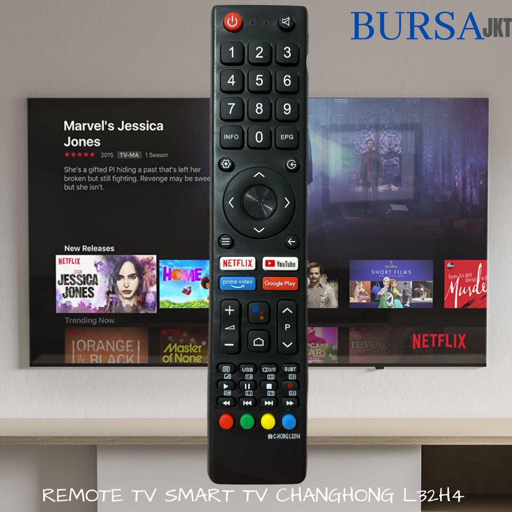 Jual REMOTE SMART TV ANDROID CHANGHONG CHIQ DIGITAL YOUTUBE NETFLIX ...