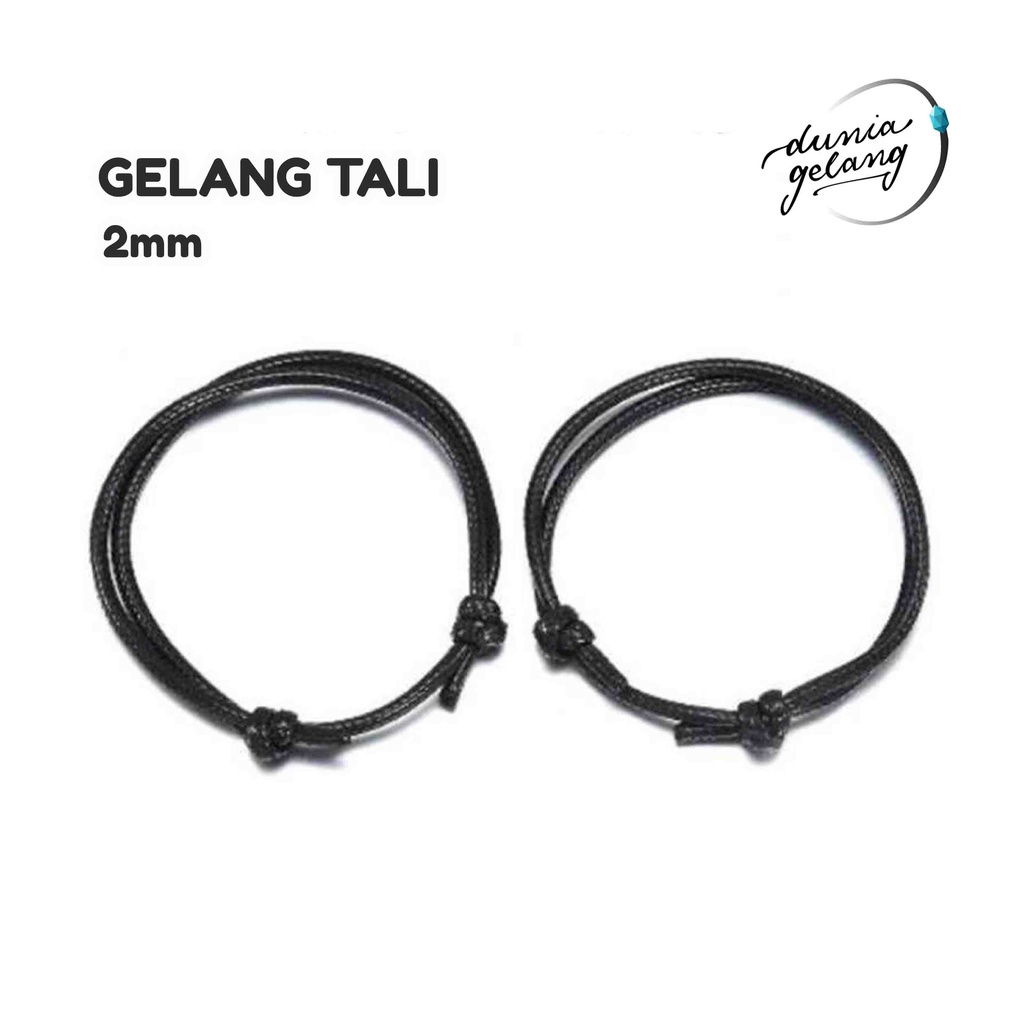 Jual GELANG TALI KOREA POLOS 2 MM / GELANG PRIA WANITA ANAK BISA DI ...