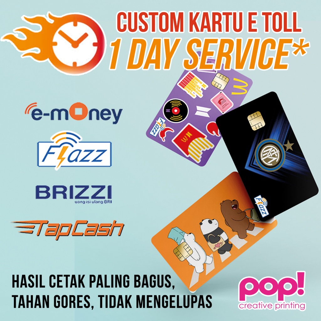 Jual EMONEY Mandiri BCA FLAZZ gen2 BRIZZI Tapcash Custom Kartu Toll ...