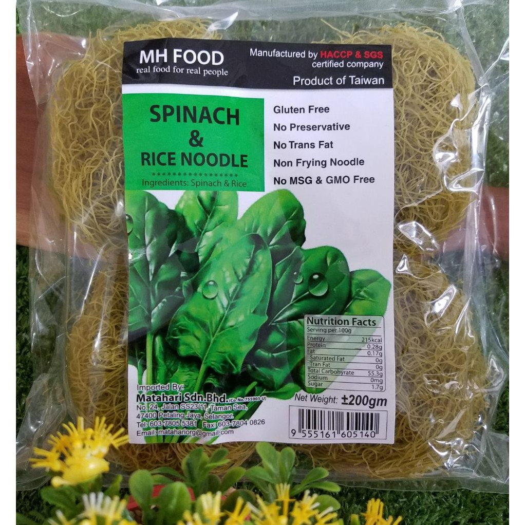 Jual MH Food Gluten Free Spinach & Rice Noodle 200g | Shopee Indonesia