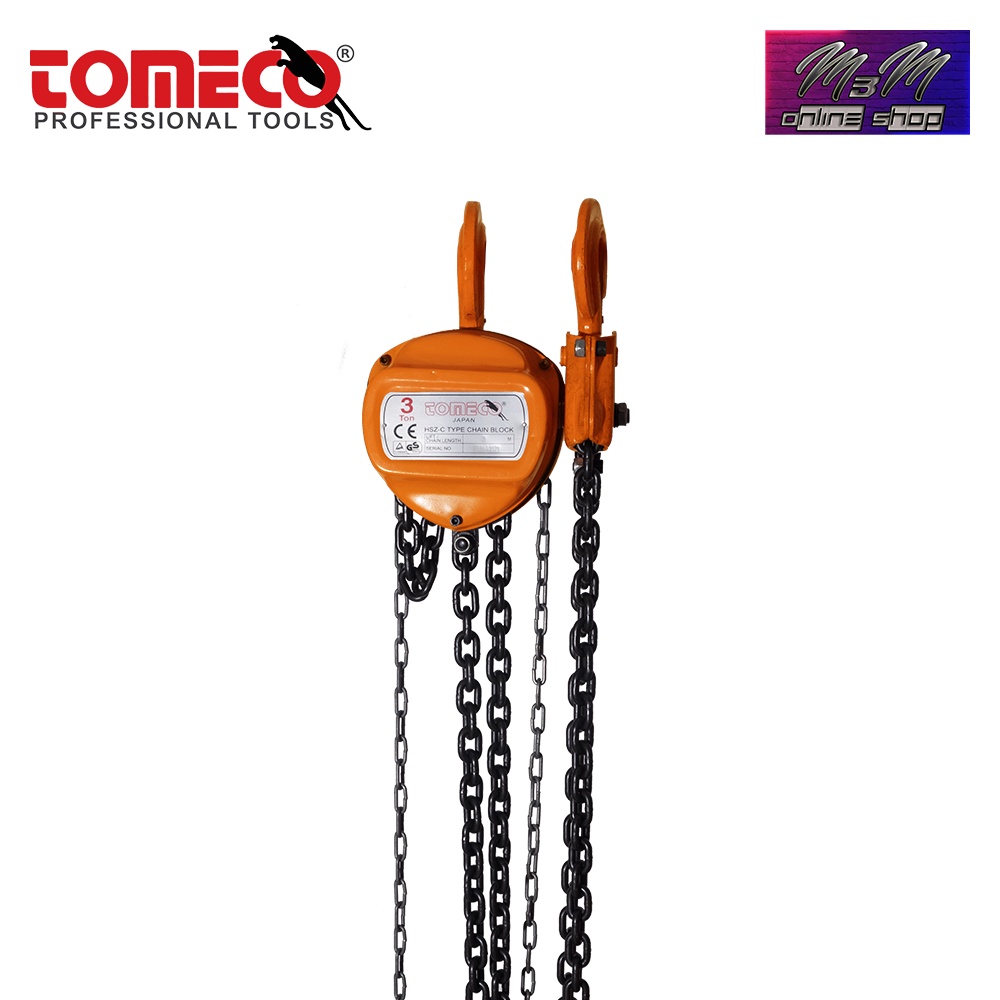 Jual Takel Tomeco 5 Ton x 3 mtr Chain Block model Triangle Katrol ...