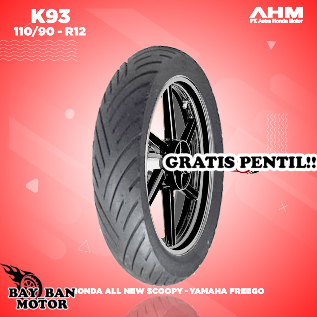 Jual Ban Belakang Motor HONDA NEW SCOOPY - YAMAHA FREEGO // AHM K93 110/90 Ring 12 Tubeless ban ...